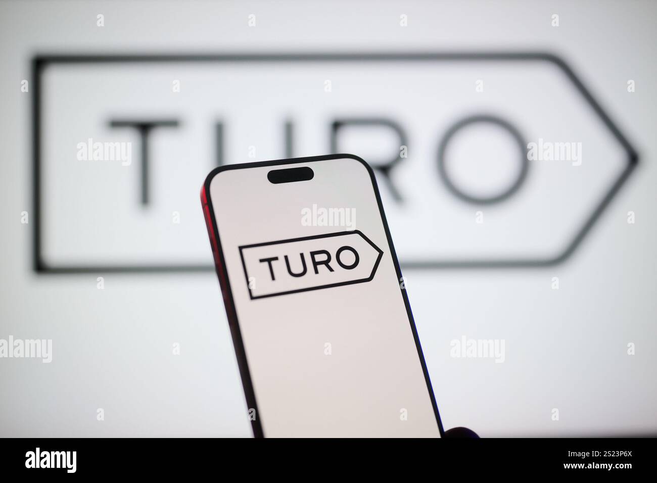 Warsaw, Poland. 05th Jan, 2025. The Turo car rental sharing application ...