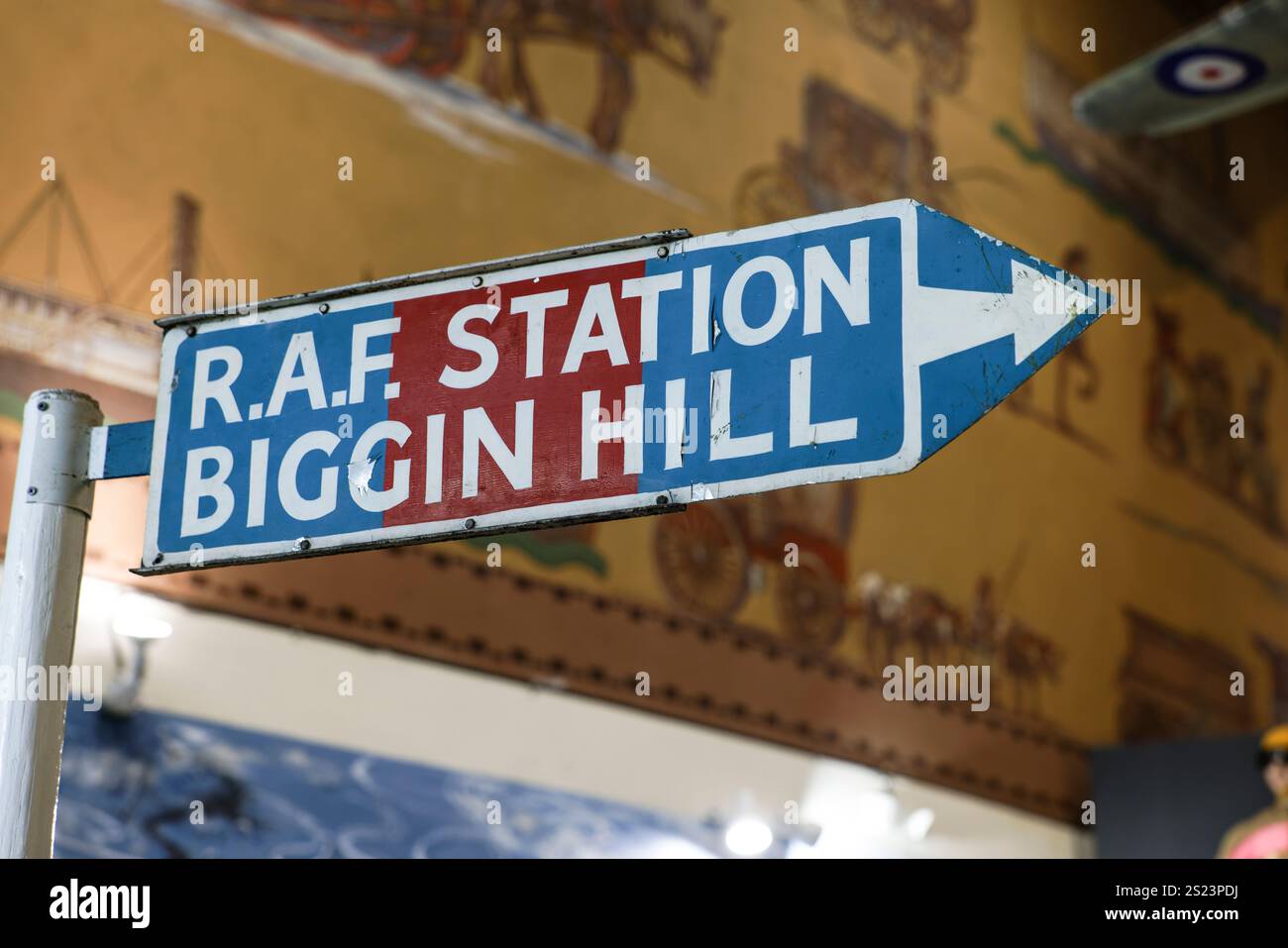 RAF Biggin Hill road sign, San Diego Air & Space museum, Balboa Park ...