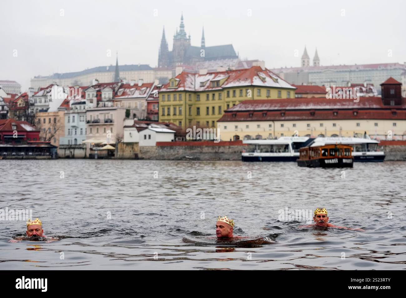 Polar swimmers take part in their traditional Three Kings swim in the ...