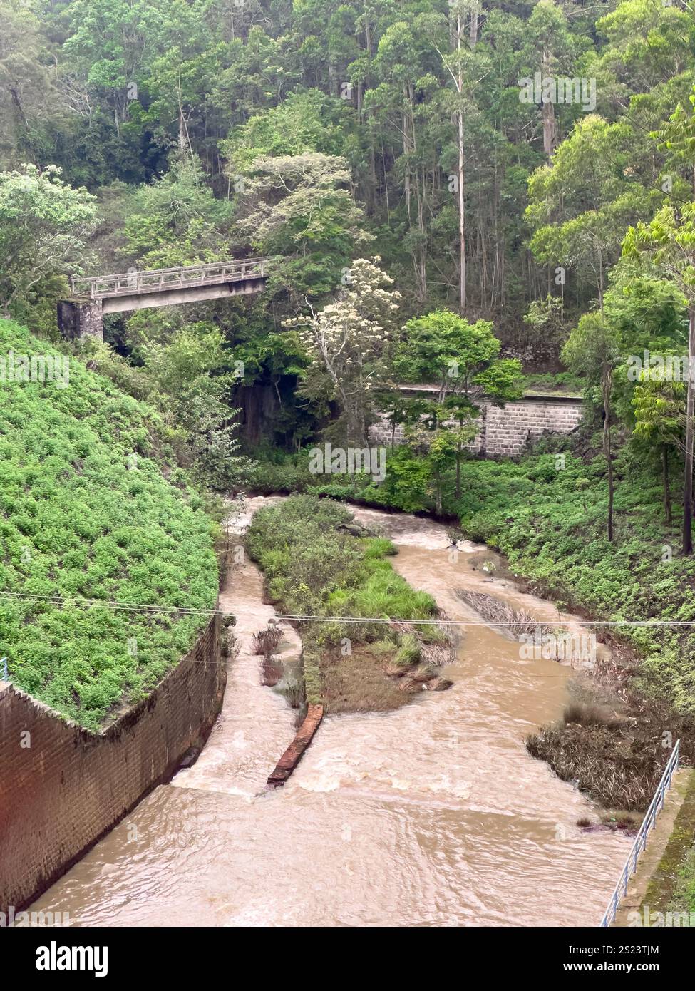 Water discharge from the Kundala dam (also known as Setuparvatipuram ...