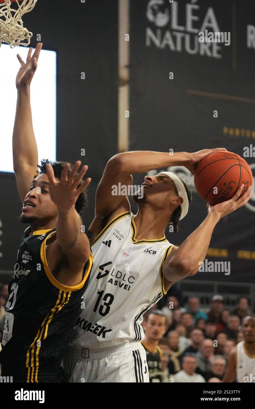 La Rochelle, France. 05th Jan, 2025. Neal Sako of.ASVEL Lyon ...