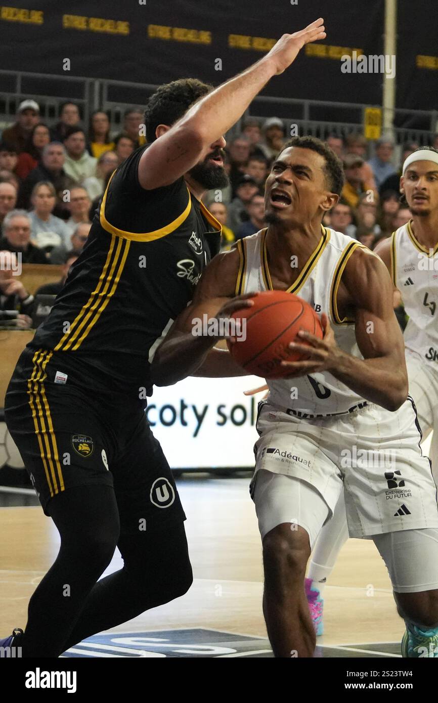 La Rochelle, France. 05th Jan, 2025. Théo Maledon of.ASVEL Lyon ...