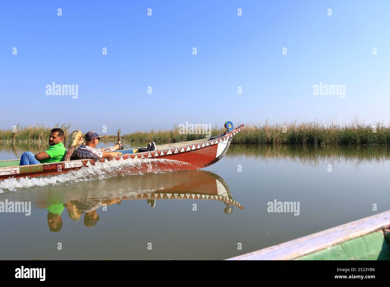 Chibayish, Chabaish, Nasiriya in Iraq - November 11 2024: people on a ...