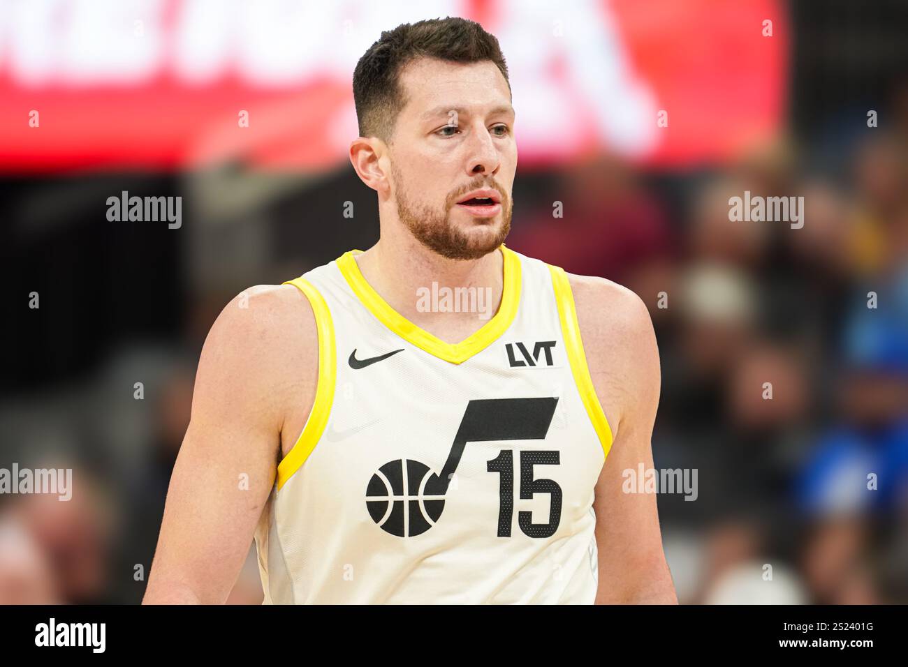Orlando, Florida, USA, January 5, 2025, Utah Jazz forward Drew Eubanks ...
