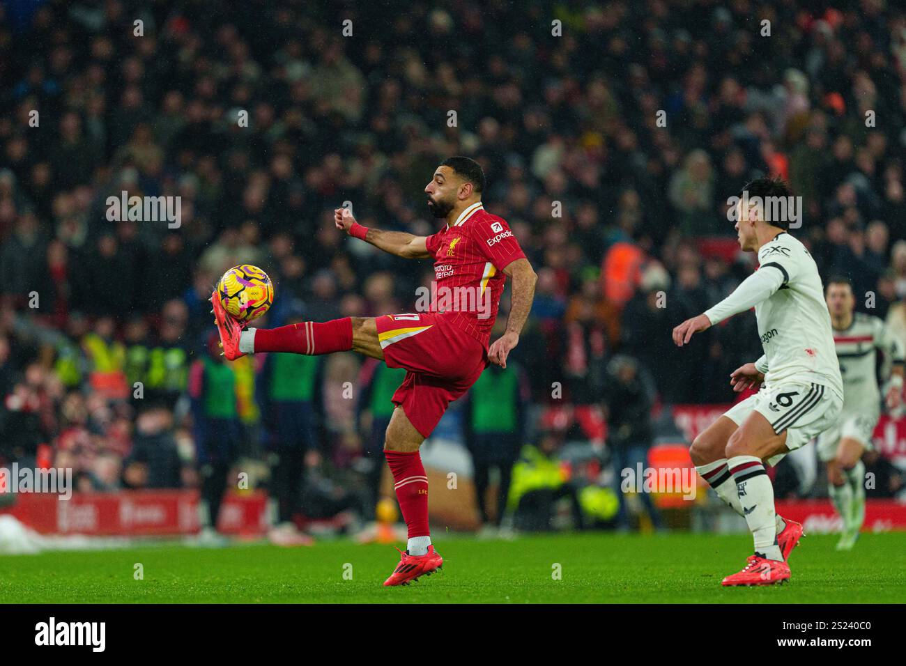 Liverpool's Mohamed Salah is seen in action during the Premier League ...