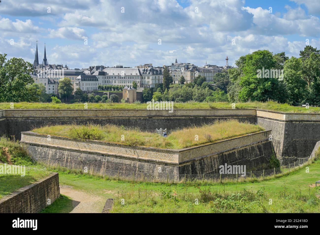 Wall, Mauern, Verteidigungssystem Fort Thüngen, Kirchberg, Stadt ...