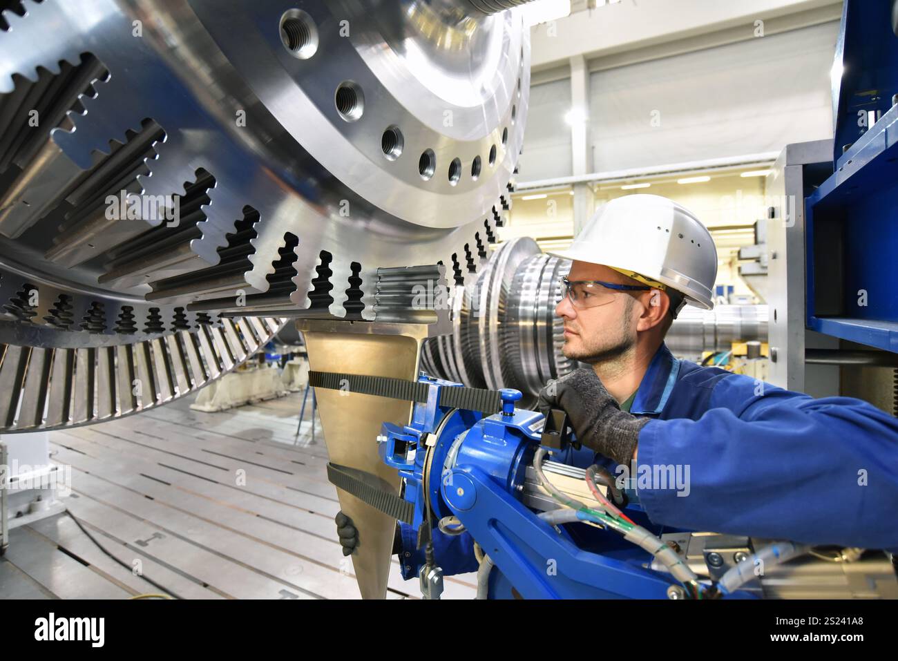 production and design of gas turbines in a modern industrial factory ...