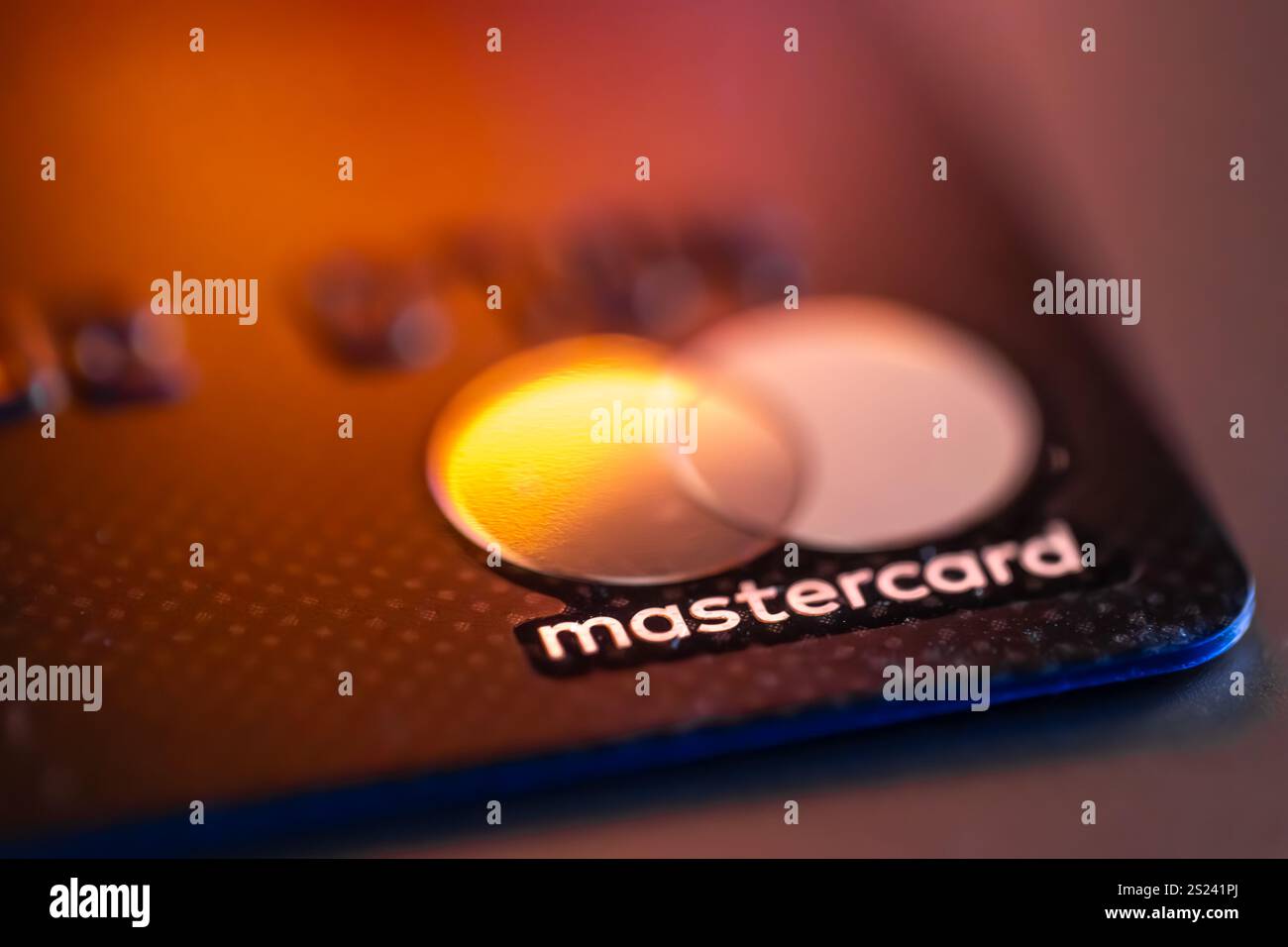 Ukraine, Vinnytsia - December 11, 2024: Mastercard bank credit card ...