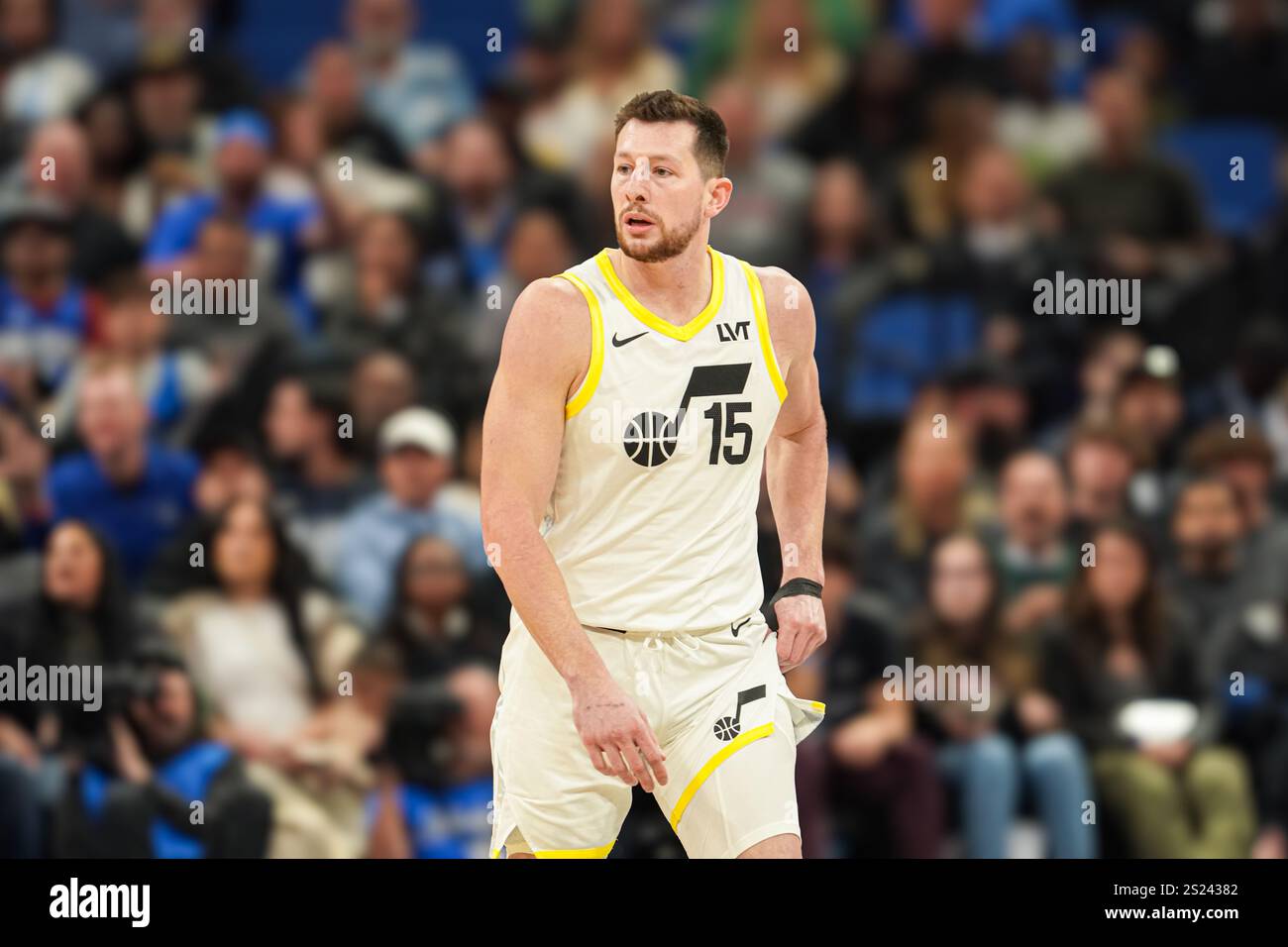 Orlando, Florida, USA, January 5, 2025, Utah Jazz forward Drew Eubanks ...