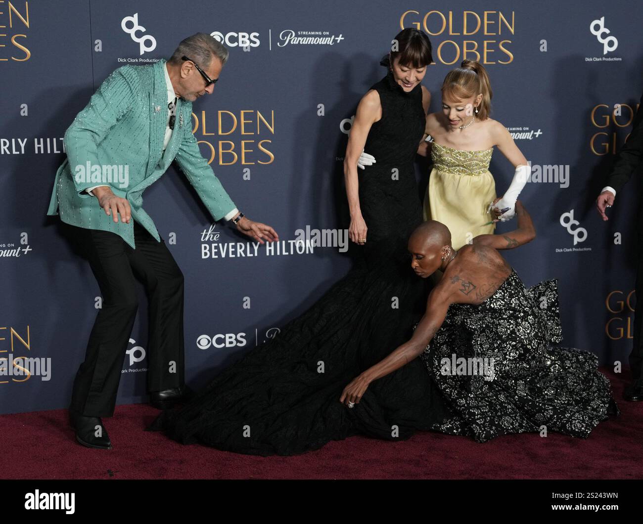 Los Angeles, USA. 05th Jan, 2025. (L-R) WICKED Cast - Jeff Goldblum ...