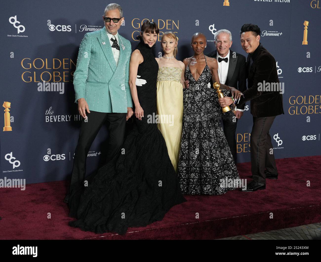 (L-R) WICKED Cast & Crew - Jeff Goldblum, Michelle Yeoh, Ariana Grande ...