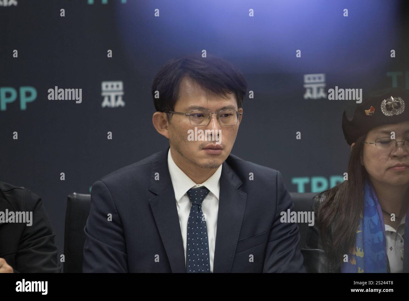 Huang Kuo-chang as acting the Taiwan People s Party TPP chairman speaks ...