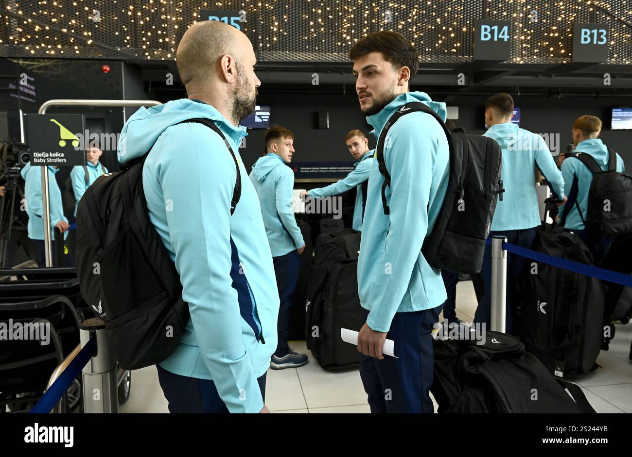 Zagreb, Croatia. 06th Jan, 2025. Josip Misic and Niko Galesic of Dinamo ...