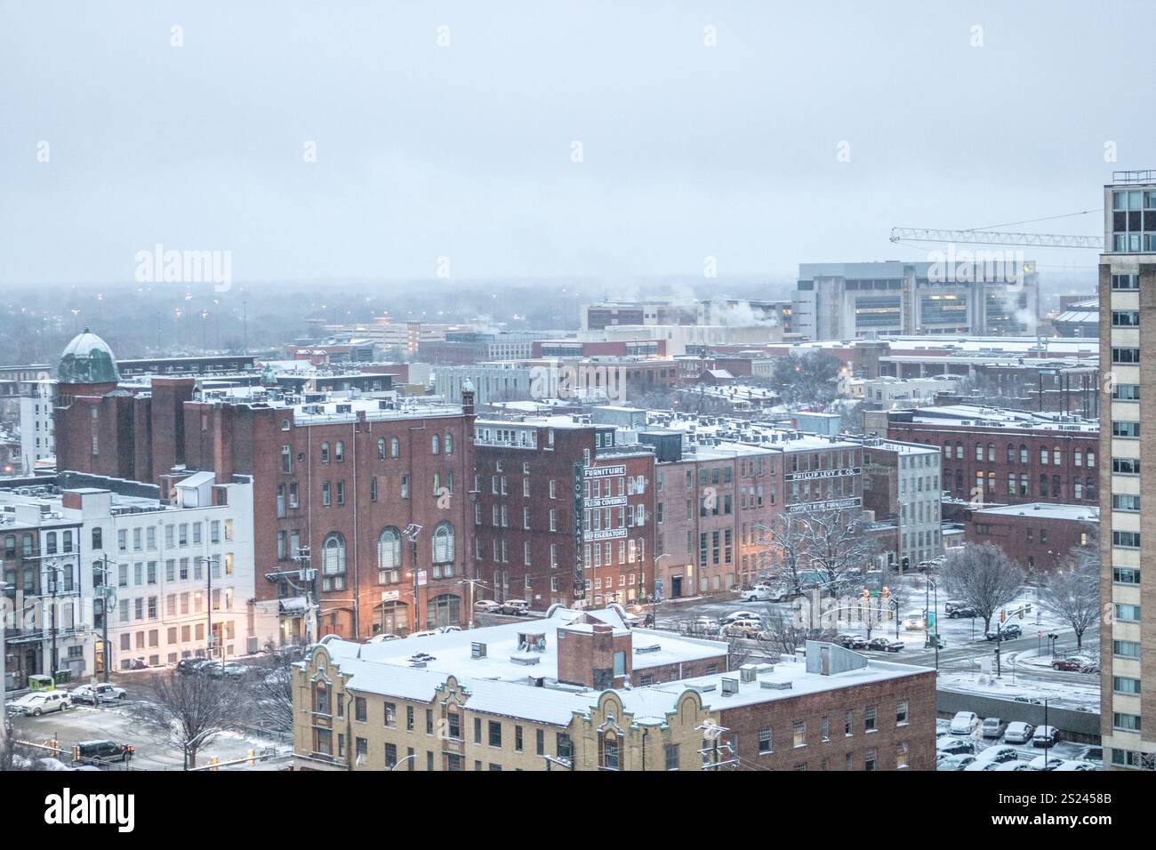 Richmond VA, USA, 6th Jan 2024, Richmond VA and VCU campus waking up ...