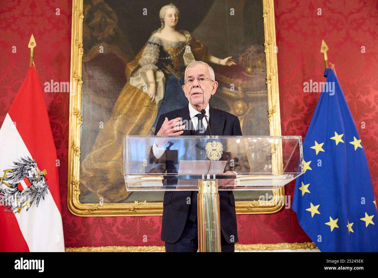 Vienna, Austria. 6th Jan, 2025. Austrian President Alexander Van der ...