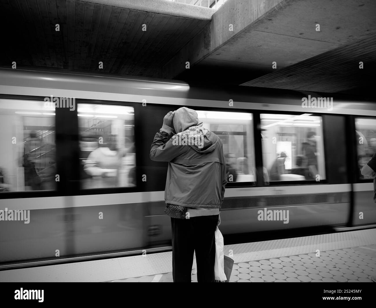Public transit system Black and White Stock Photos & Images - Alamy