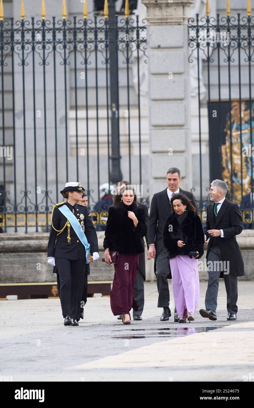 Madrid. Spain. 20250106, Queen Letizia of Spain, Crown Princess Leonor ...