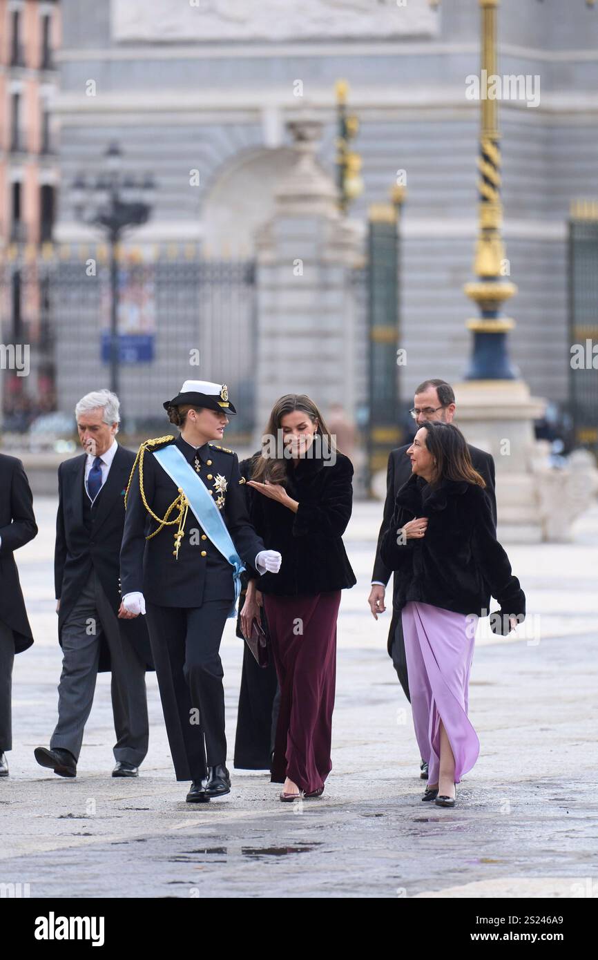 Madrid. Spain. 20250106, Queen Letizia of Spain, Crown Princess Leonor ...