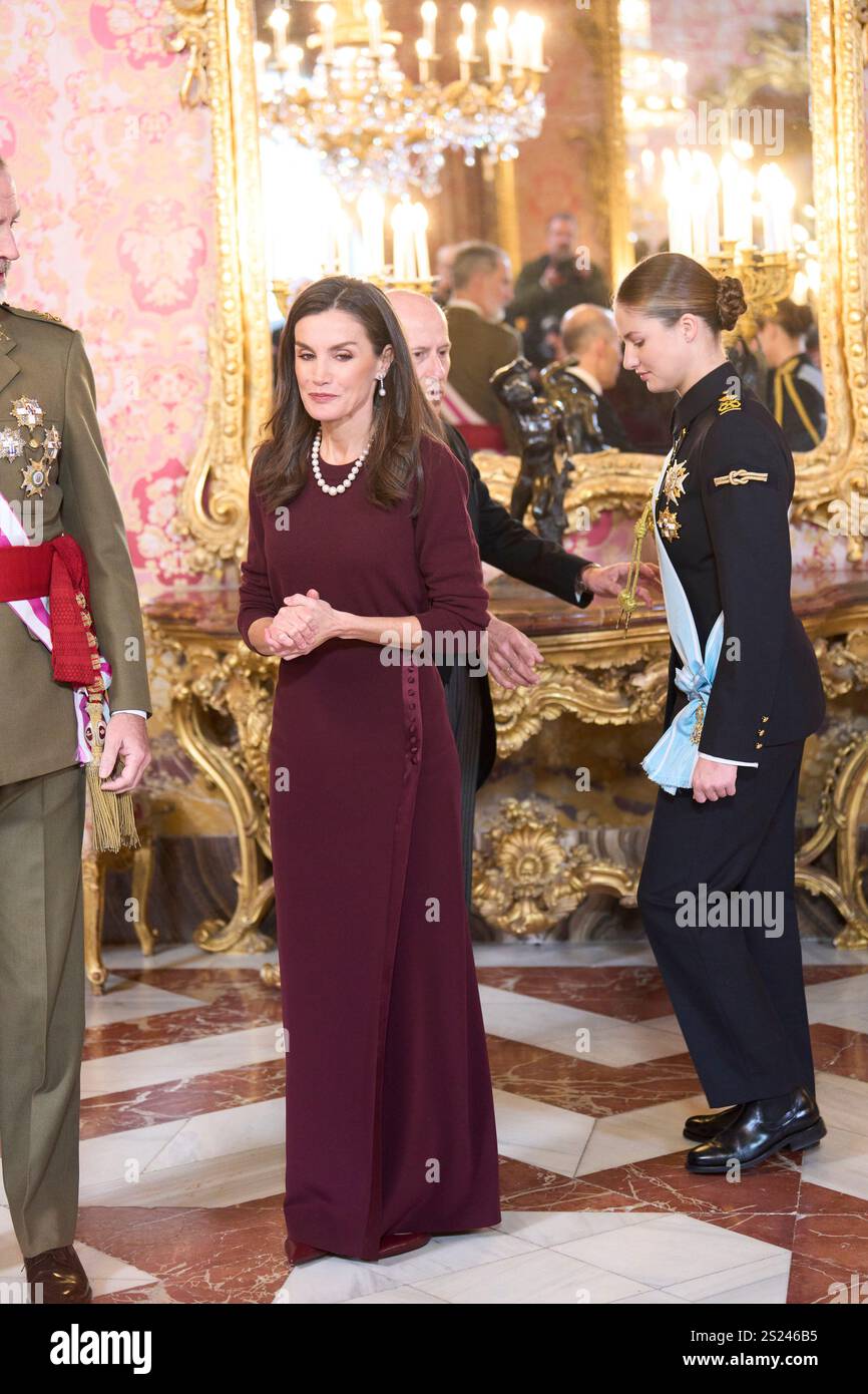 Madrid. Spain. 20250106, Queen Letizia of Spain, Crown Princess Leonor ...