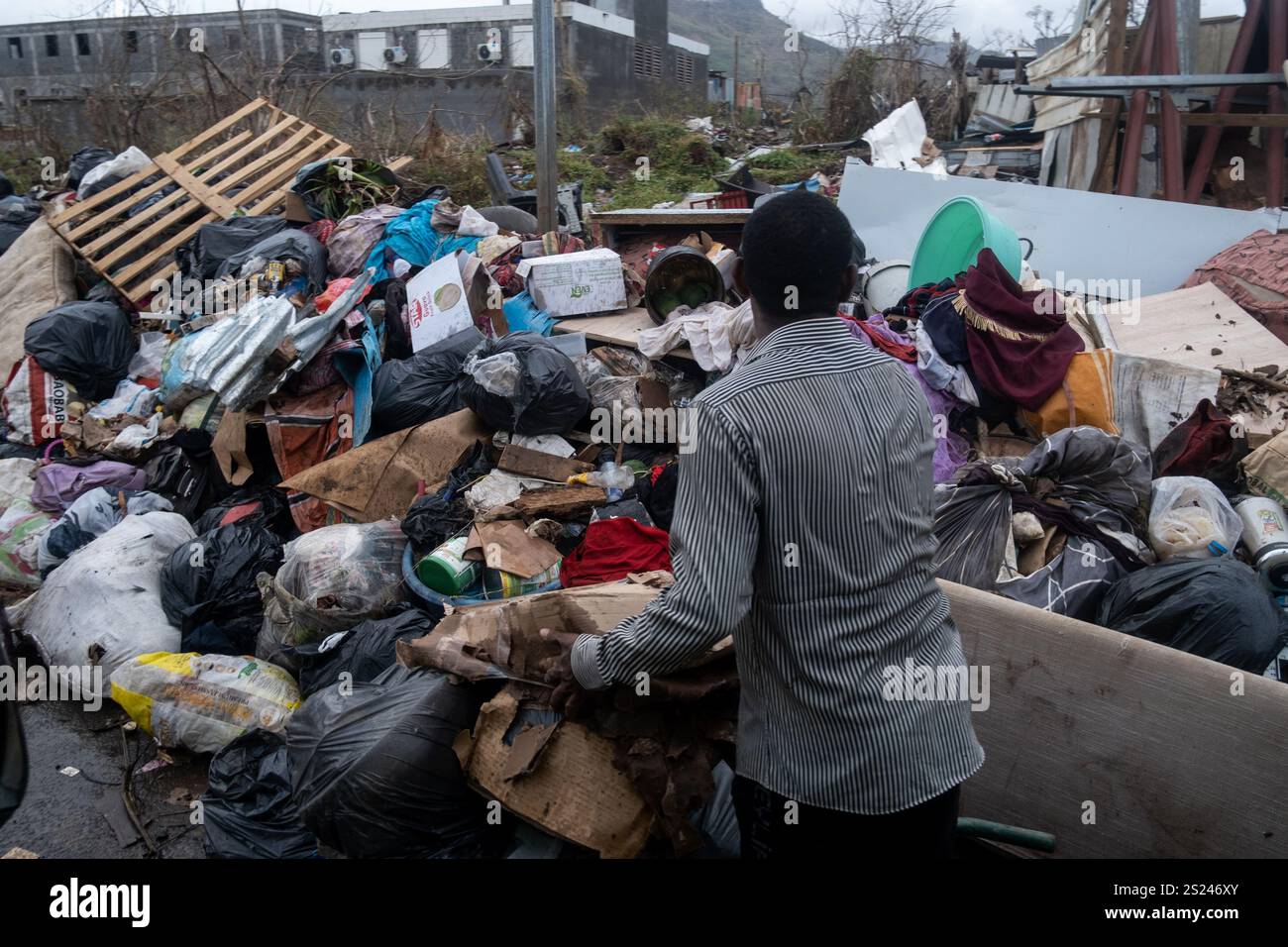 Pile garbage on main street hi-res stock photography and images - Alamy