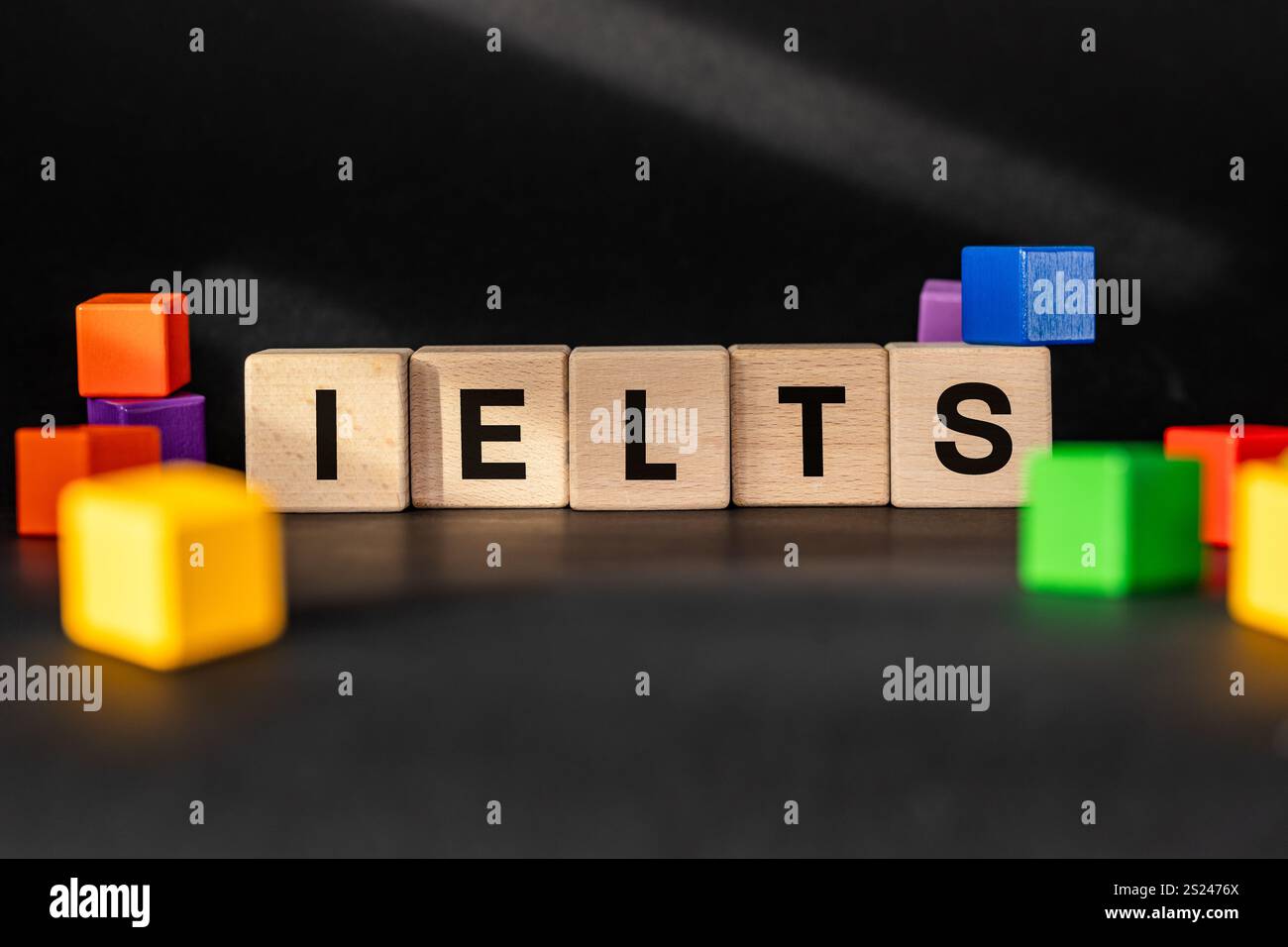 IELTS written on wooden blocks (International English Language Testing ...