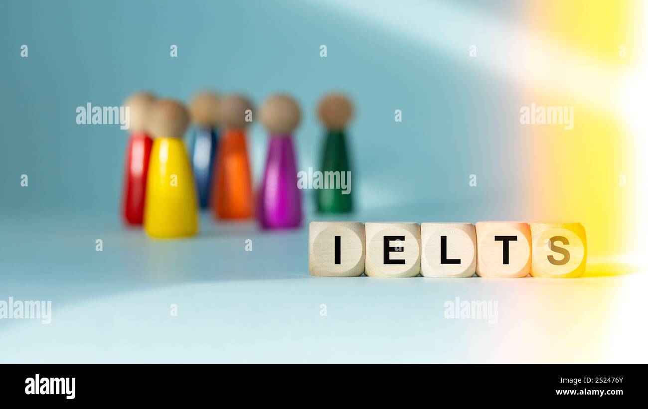 IELTS written on wooden blocks (International English Language Testing ...