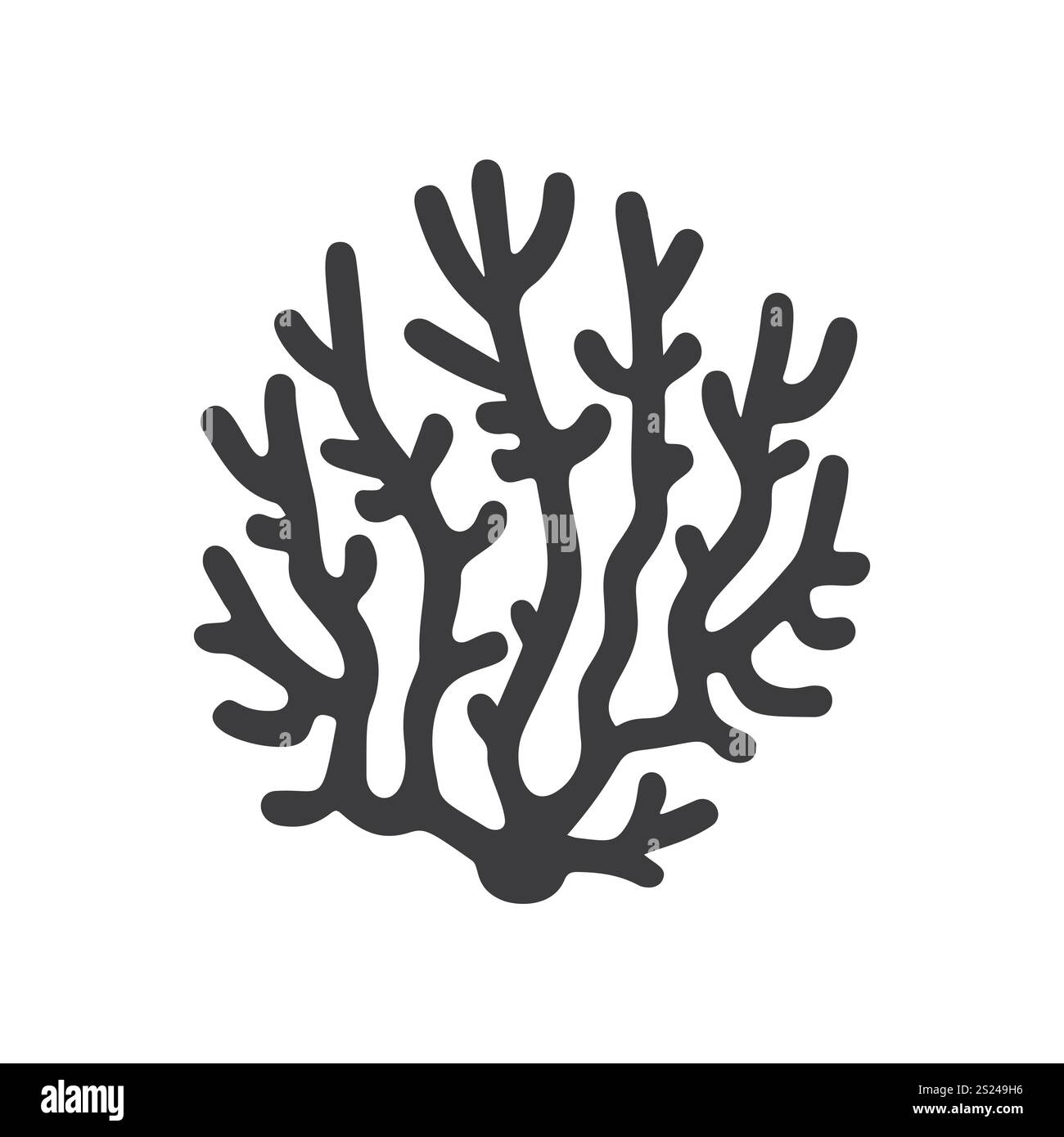 A dark coral silhouette in a flat vector style Stock Vector Image & Art ...