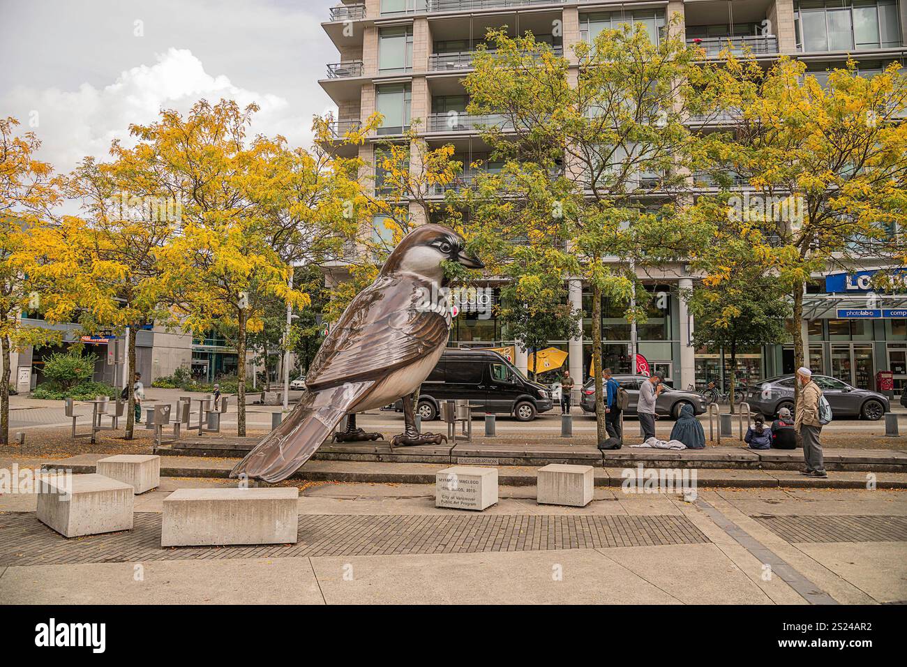 Vancouver, BC, Canada - September 28, 2024 – An outdoor sculpture ...