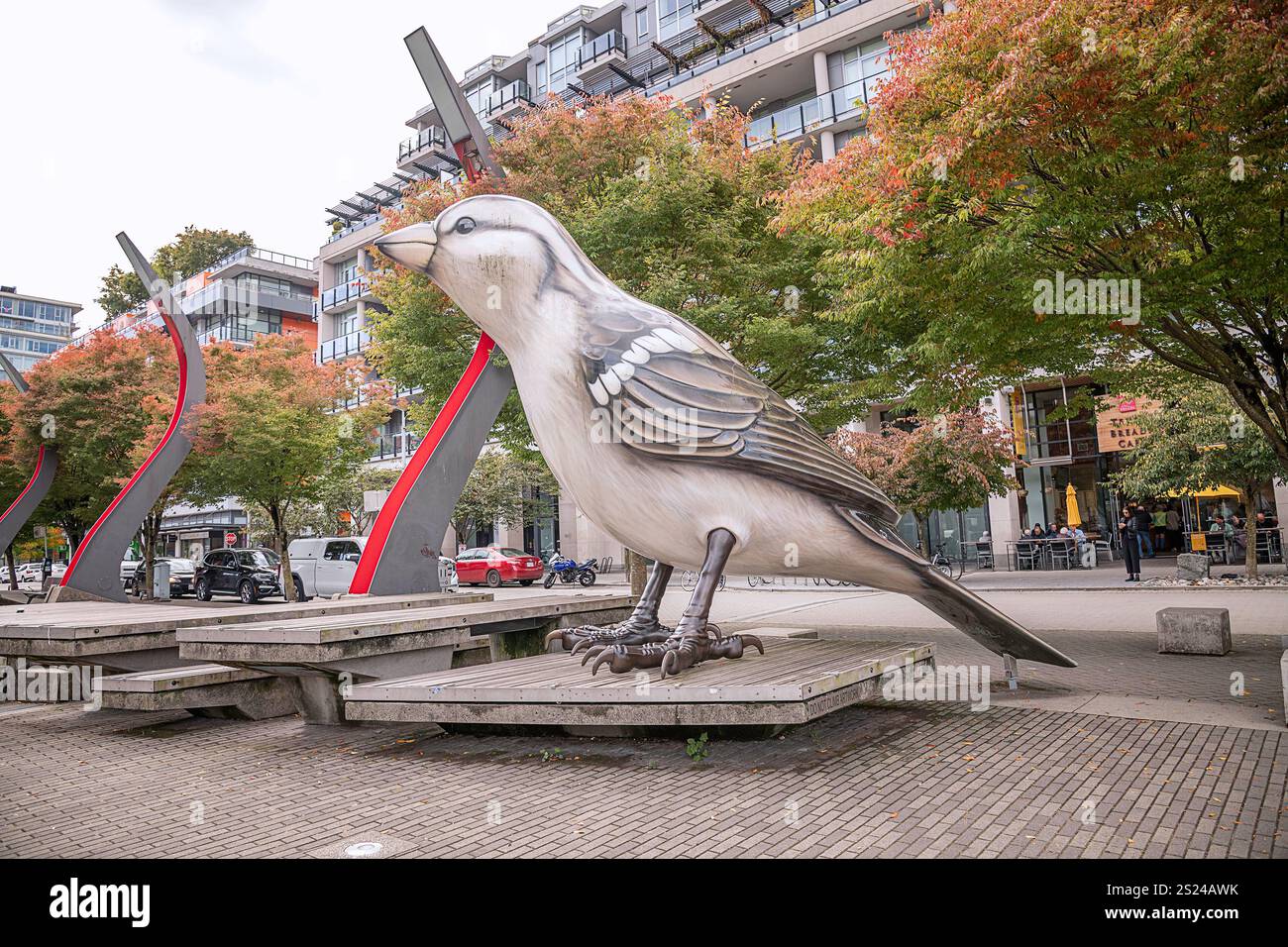 Vancouver, BC, Canada - September 28, 2024 – An outdoor sculpture ...