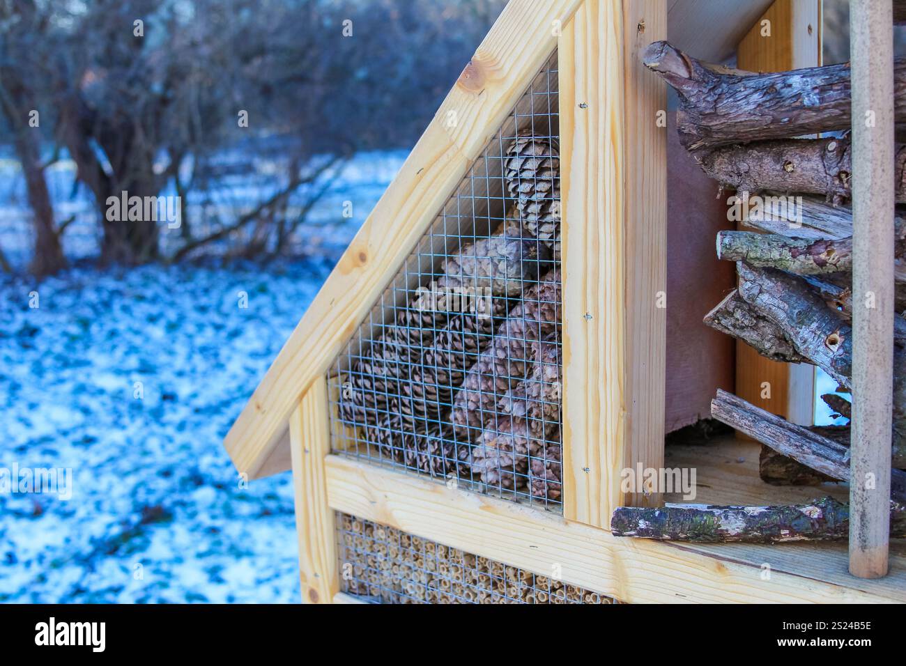 A carefully built structure made from wood and natural materials ...