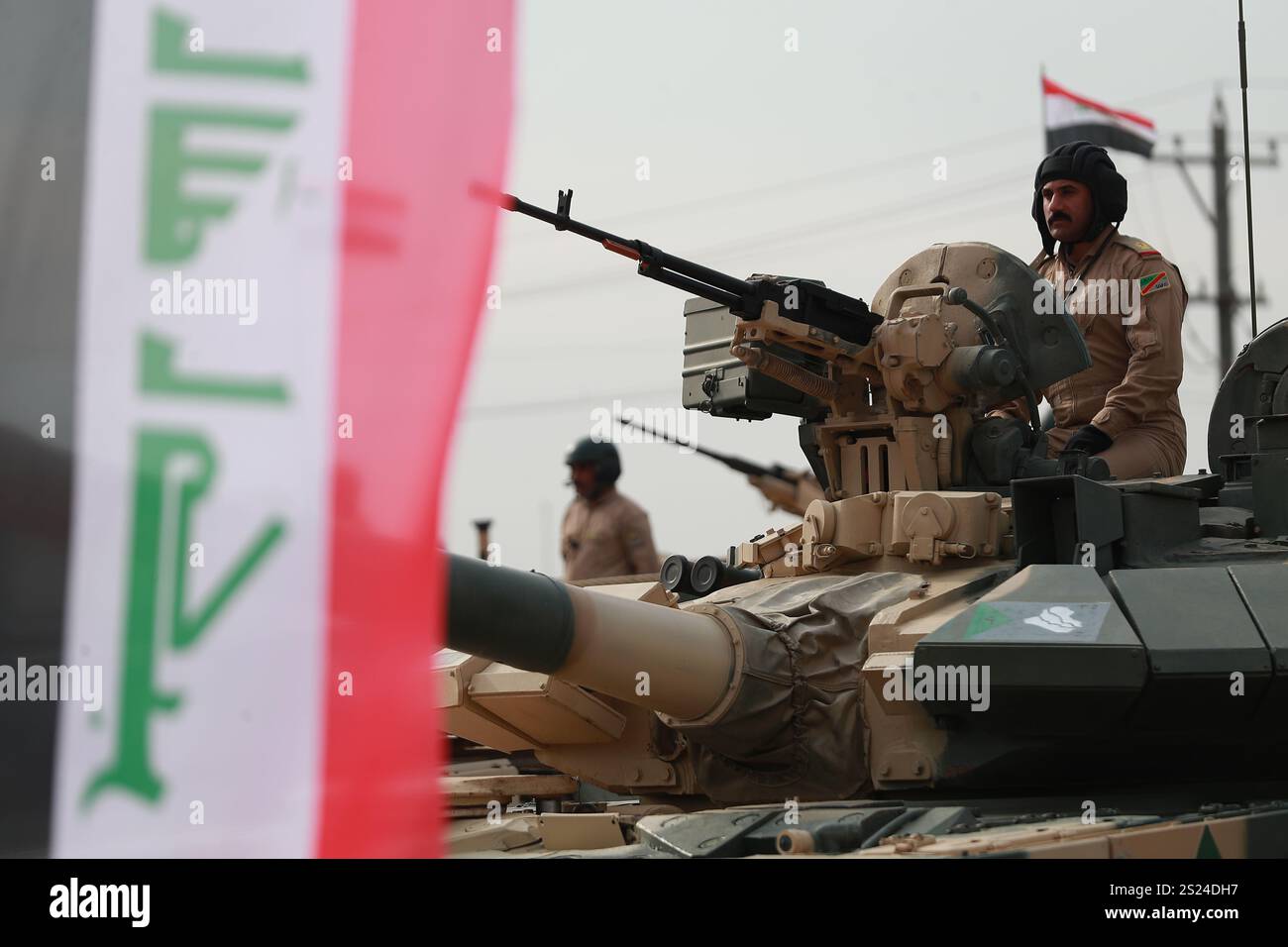 Taji, Iraq. 06th Jan, 2025. Iraqi soldiers take part in the Army Day ...
