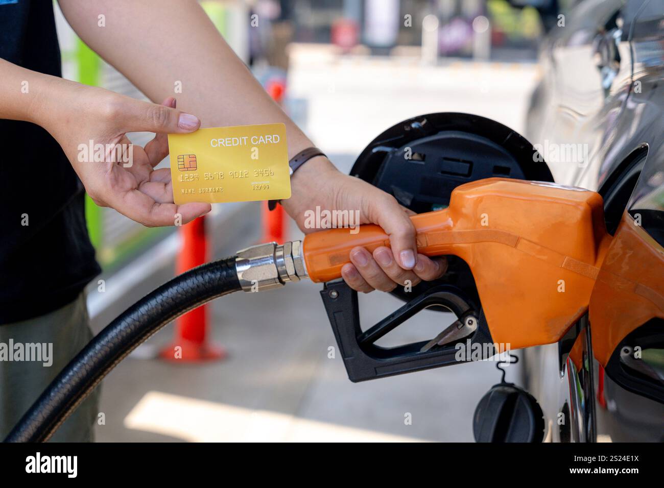 A credit card for fueling up at gas stations Stock Photo - Alamy