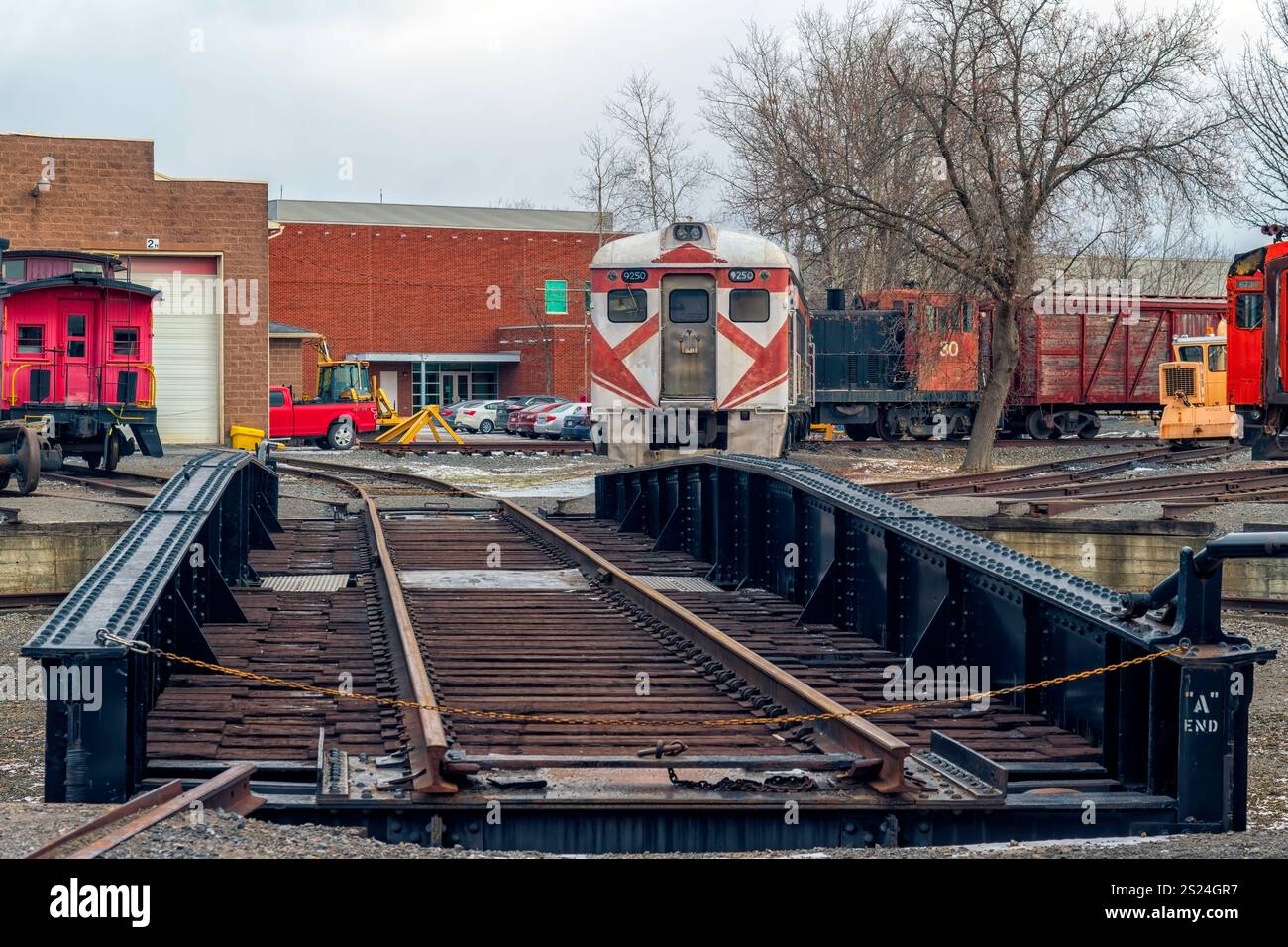 Montreal Train Museum - train yard views Stock Photo - Alamy