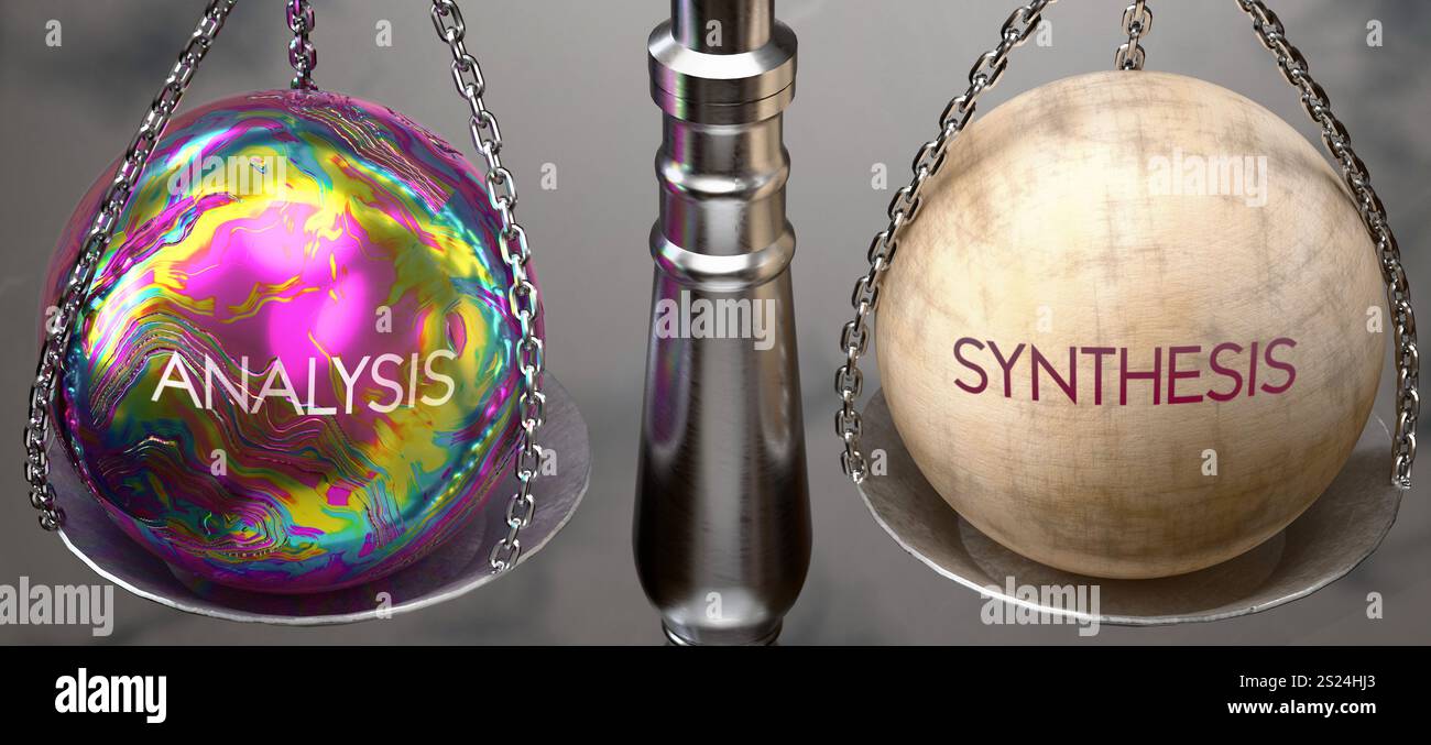 Analysis Or Synthesis Weighing Two Choices Available Options Choosing Between Analysis Or