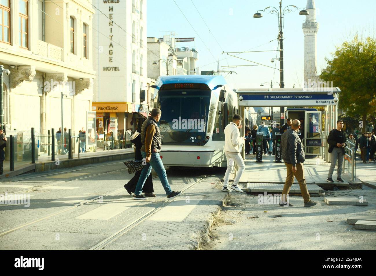 Sultanahmet, Istanbul, Türkiye - November 30, 2024: Pedestrians ...