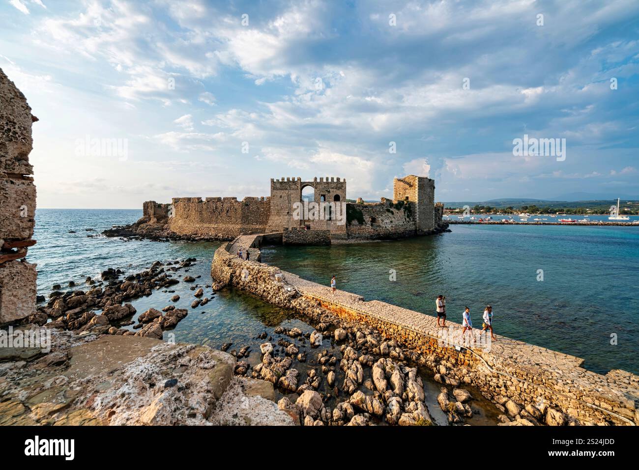 Methoni, Greece - August 25, 2024: The main gateway of Methoni Fortress ...