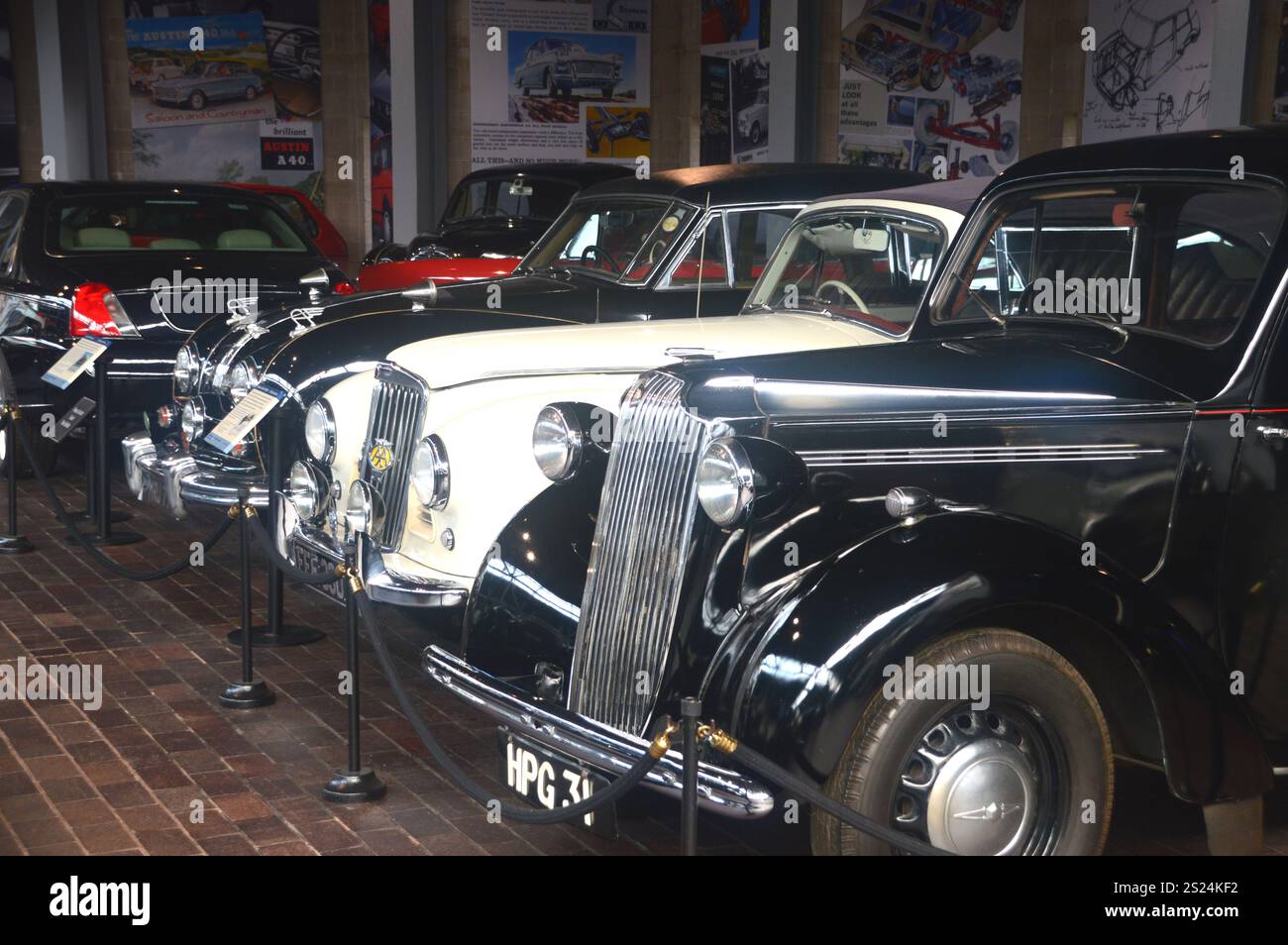 A Row of Old Vintage Cars on Display at the National Motor Museum Trust ...