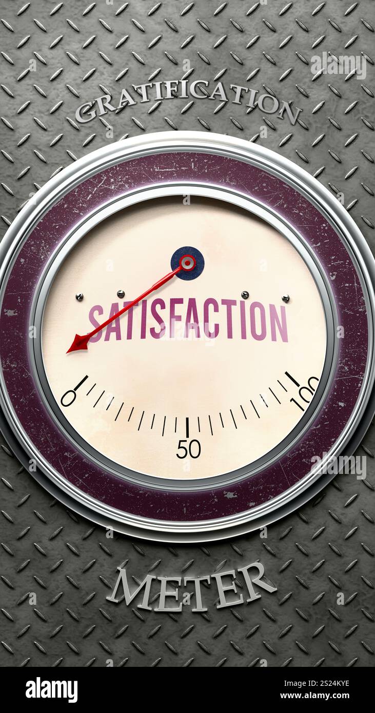 Satisfaction and Gratification that is hitting a full scale, showing a ...
