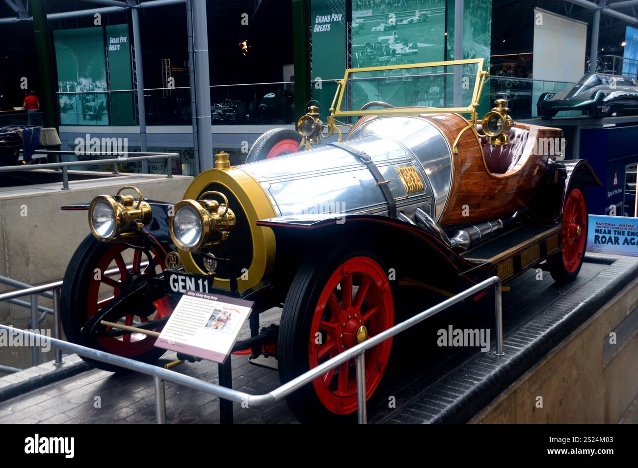 The Musical Film Star Chitty Chitty Bang Bang Car on a Stand on Display ...