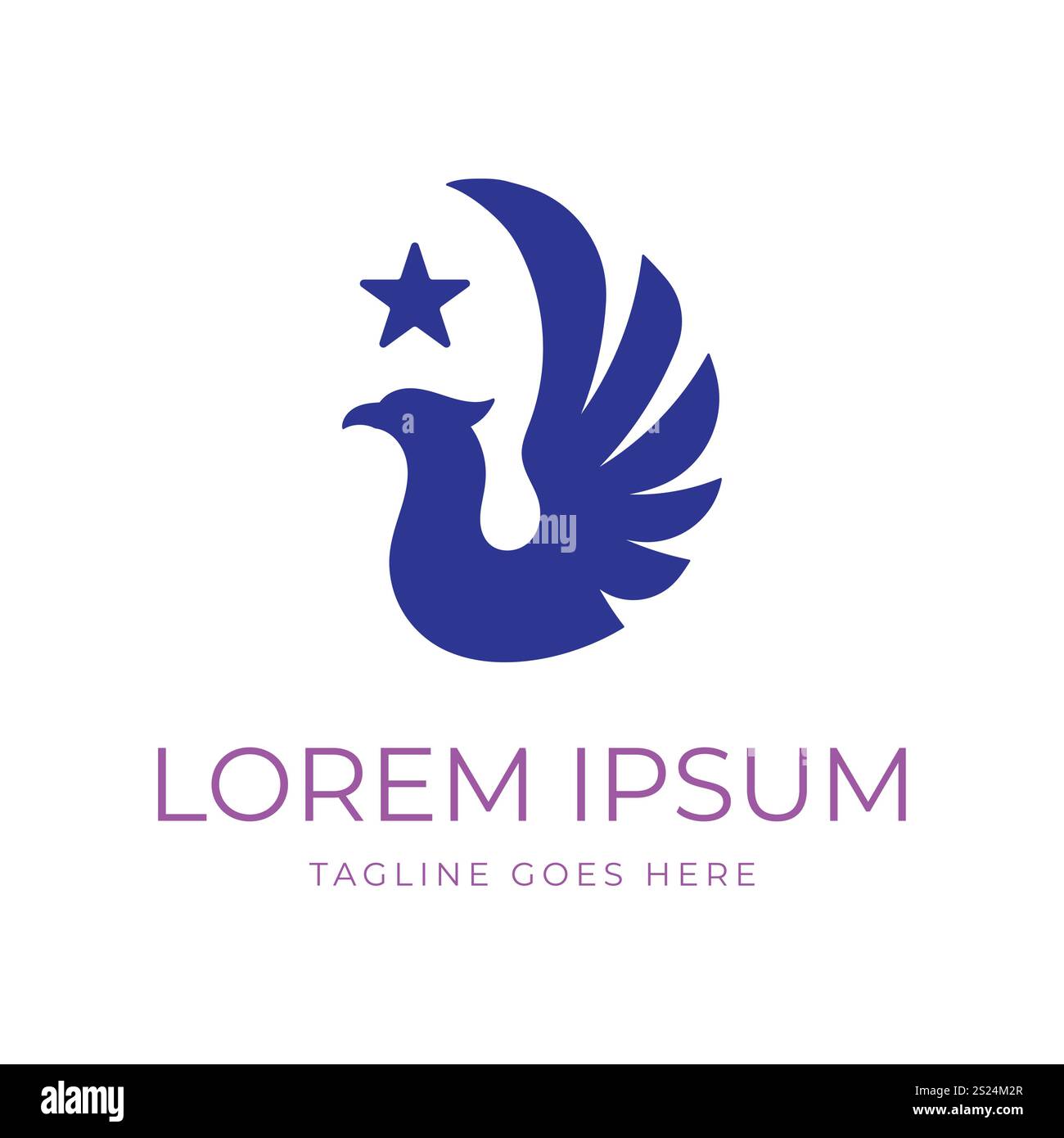 Luxury Star Eagle Hawk Falcon Phoenix Wings Bird Logo Design Vector ...