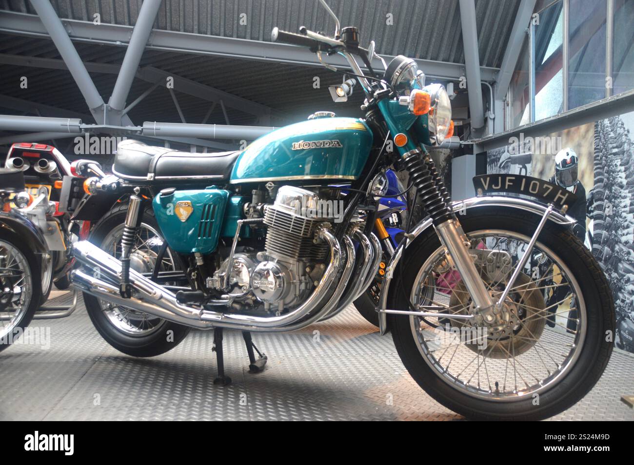 Blue Japanese Honda CB750 KO (1970) Motorbike on Display at the ...