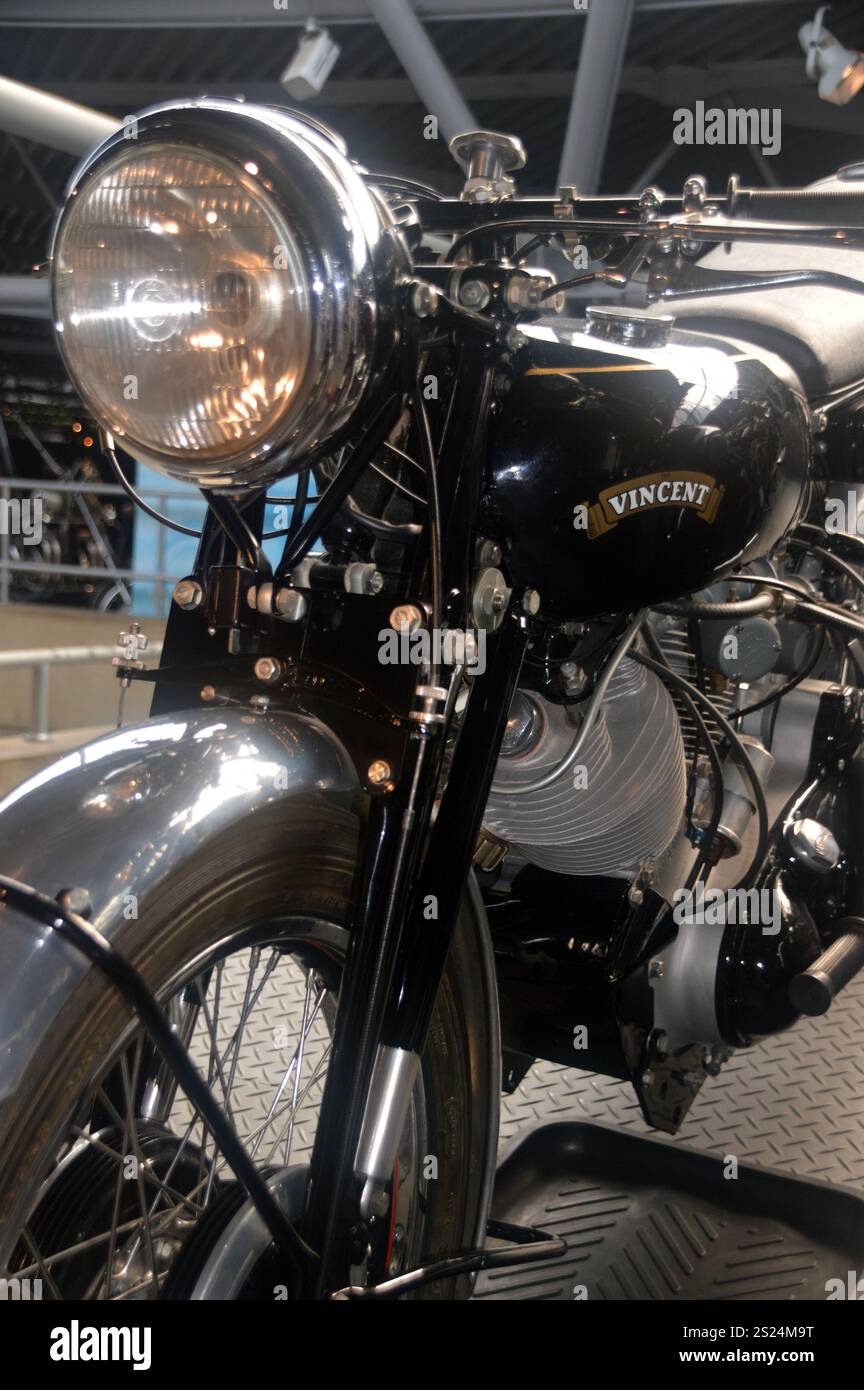 Closeup British Vincent Black Shadow Series D (1955) Motorbike on ...