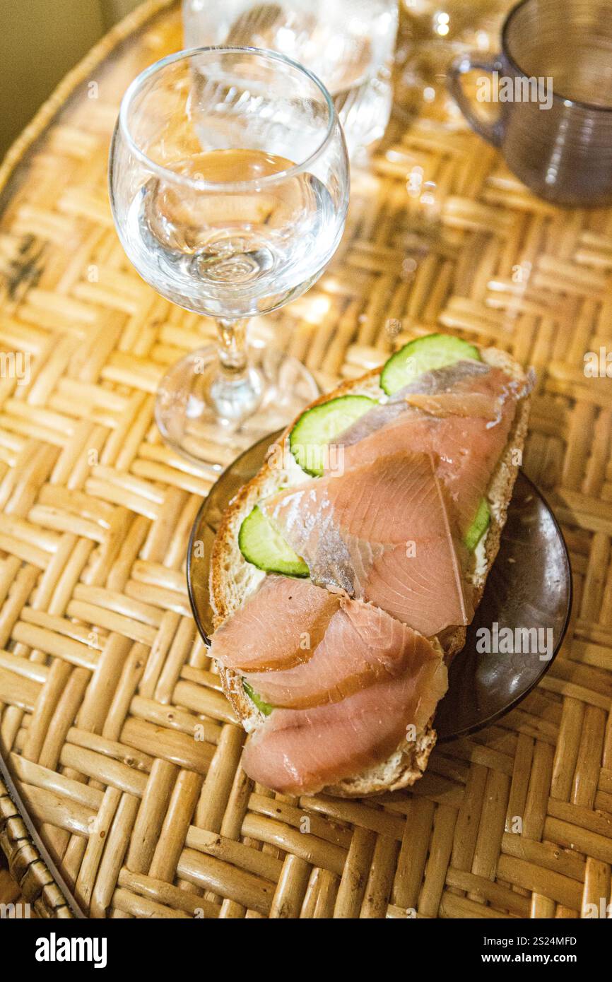 Simple power of salmon sandwich hi-res stock photography and images - Alamy