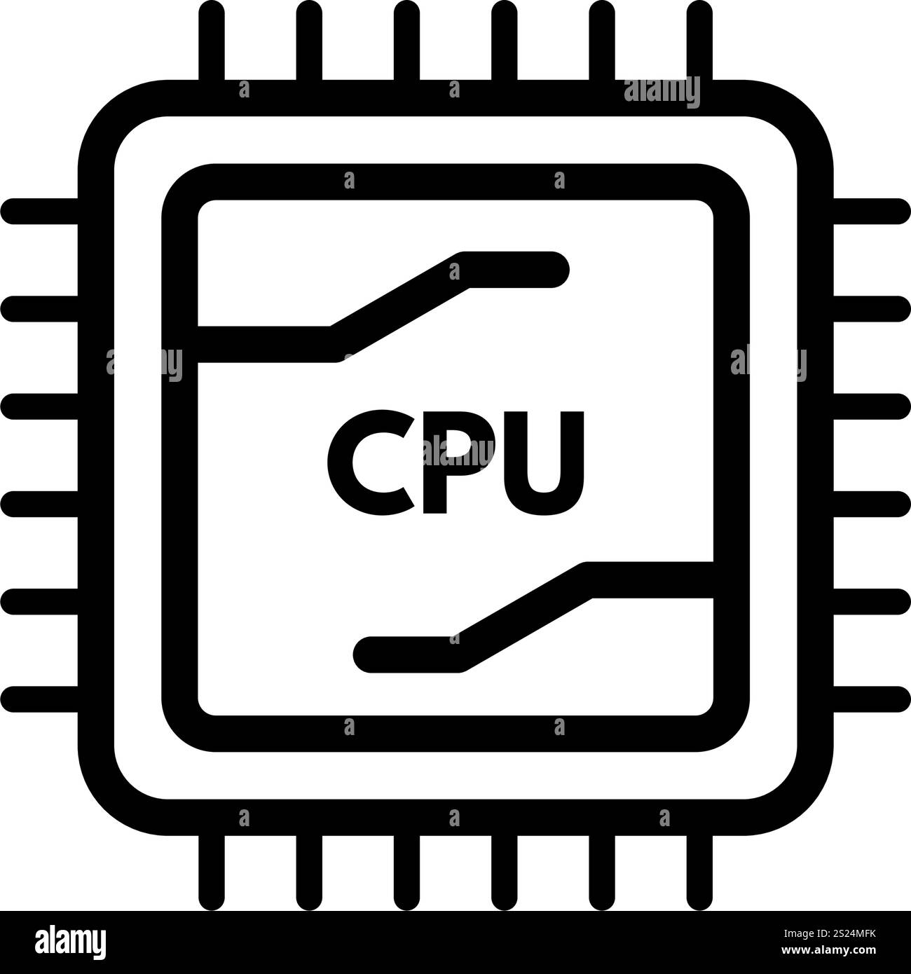 CPU, processor - vector icon Stock Vector Image & Art - Alamy