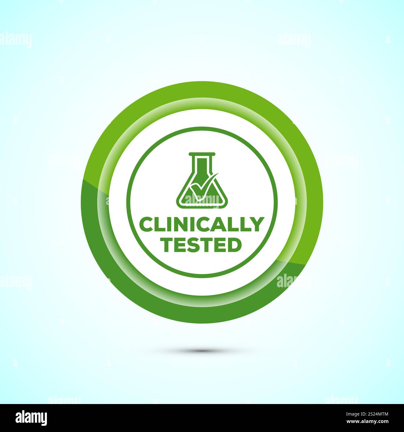 Clinically tested icon design illustration, Clinically proven label ...