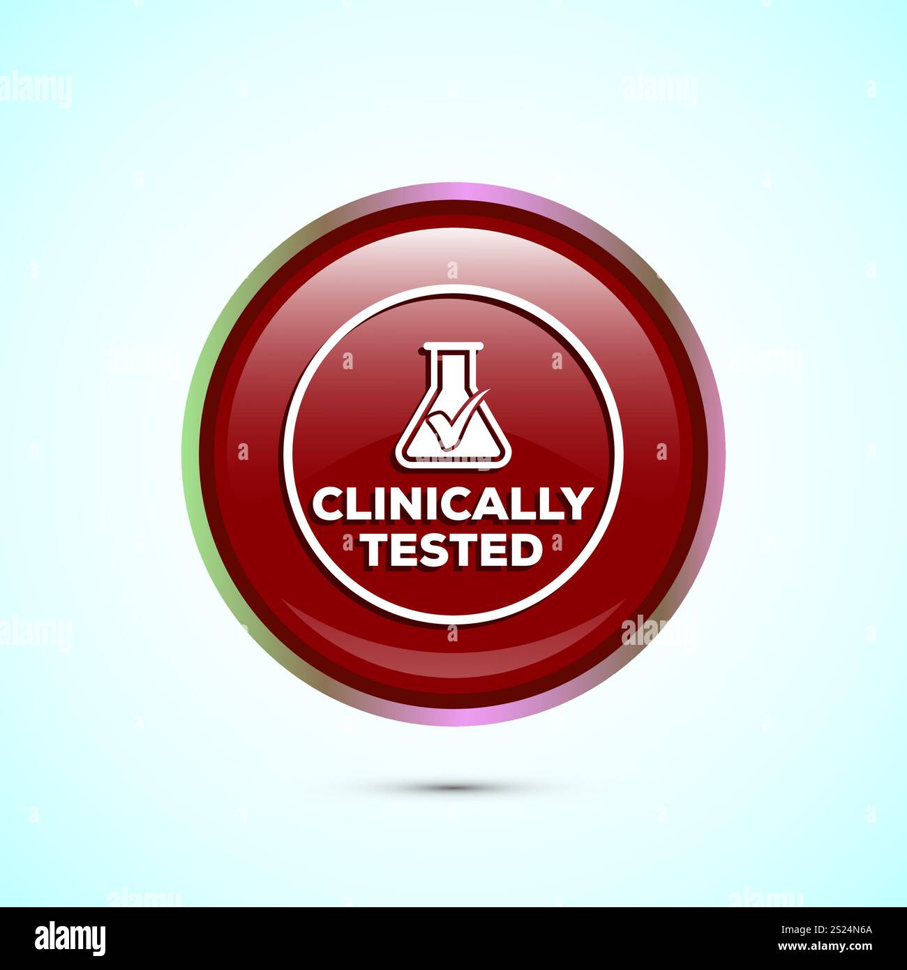 Clinically tested icon design illustration, Clinically proven label ...