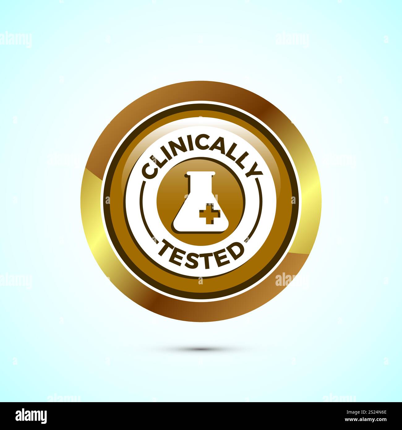 Clinically tested icon design illustration, Clinically proven label ...