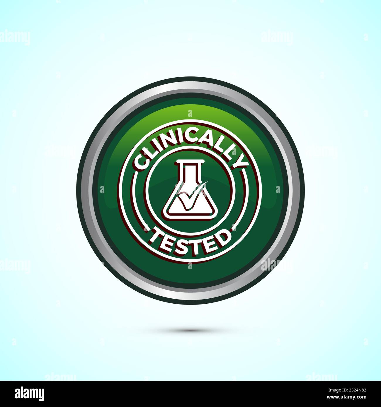 Clinically tested icon design illustration, Clinically proven label ...