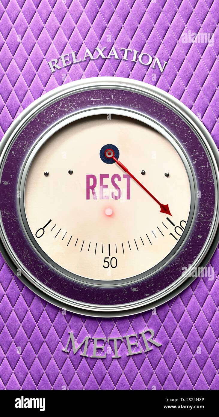 Rest and Relaxation that is hitting a full scale, showing a very high ...