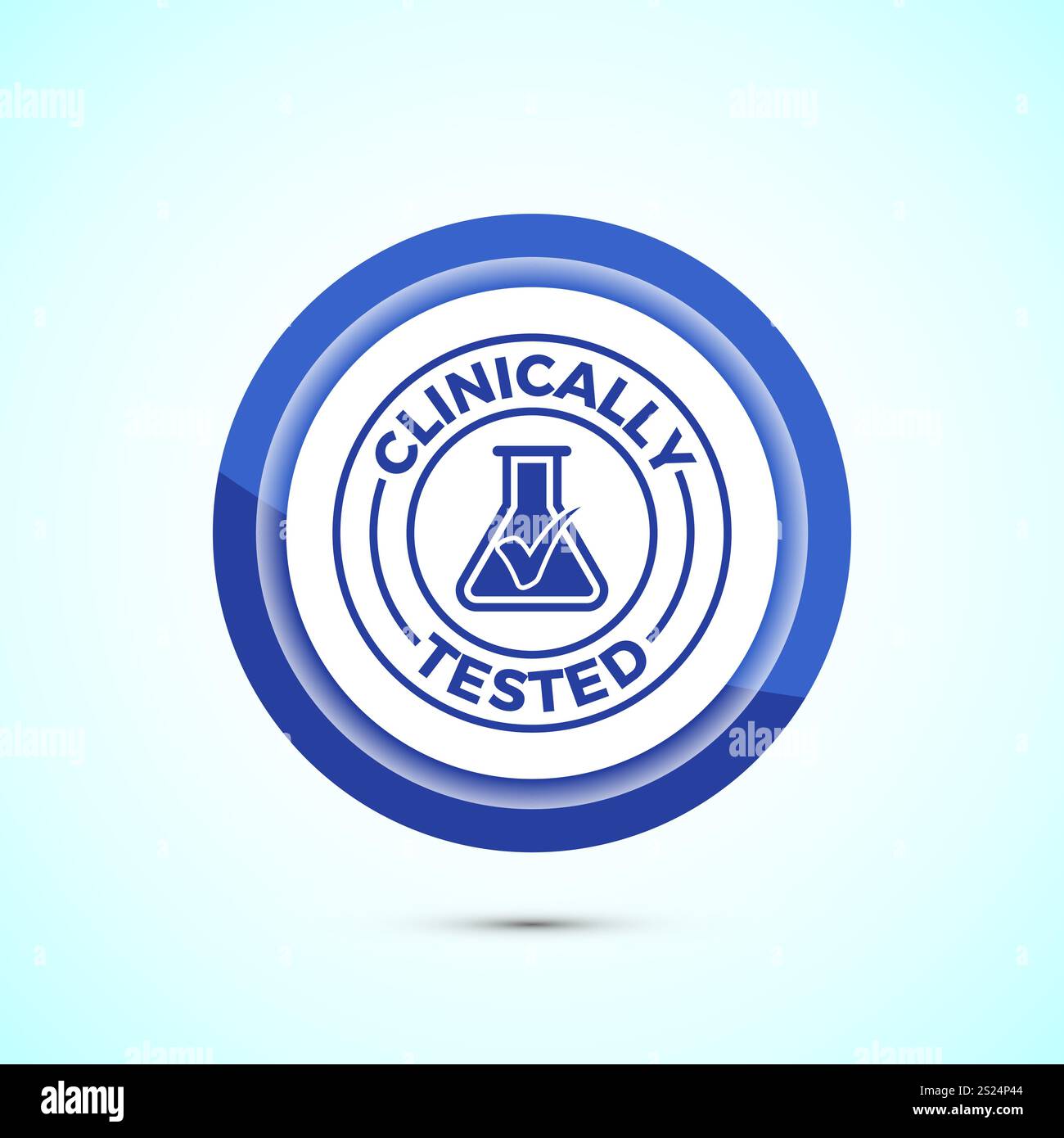 Clinically tested icon design illustration, Clinically proven label ...